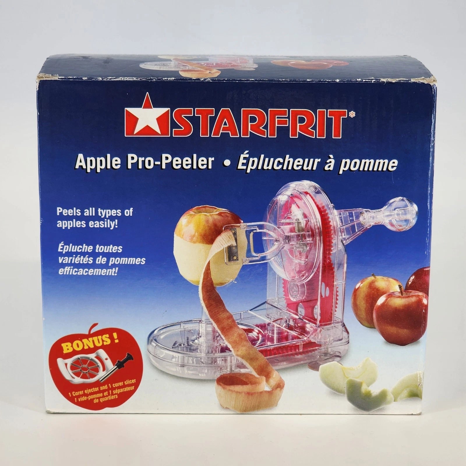 Starfrit Apple Peeler Pro Fruit Tool w Core Slicer & Ejector New Old S ...